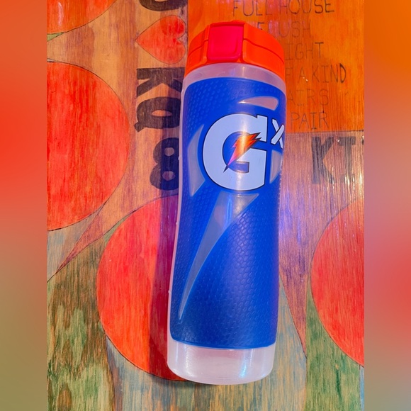 Gatorade | Other | Gatorade Gx 3oz Squeeze Bottle Sports Blue With Red Flip Cap No Spill Grip ...